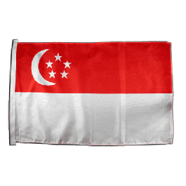 Drapeau Singapour avec ourlet - maison-des-drapeaux.com