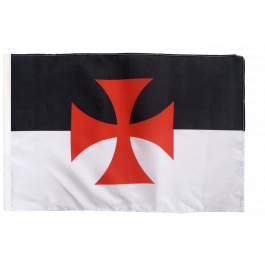 Drapeau Templiers avec ourlet - maison-des-drapeaux.com
