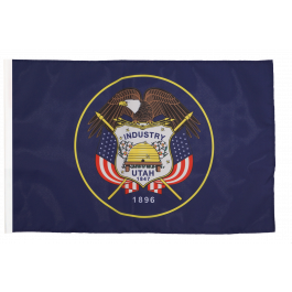 Drapeau USA US Utah avec ourlet - maison-des-drapeaux.com