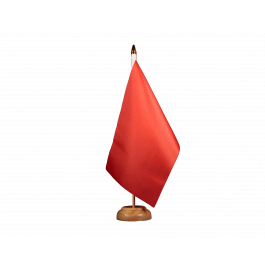 Drapeau de table Unicolore Rouge, petit drapeau - maison-des-drapeaux.com