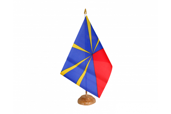 Drapeau de table France Réunion, petit drapeau - maison-des-drapeaux.com